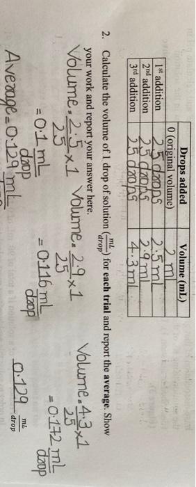 Solved Want to know how to calculate volume by using average | Chegg.com