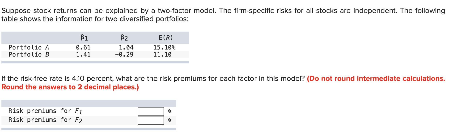 Suppose stock returns can be explained by a | Chegg.com