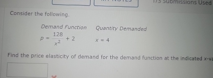 Solved Consider the following.Demand Function Quantity | Chegg.com