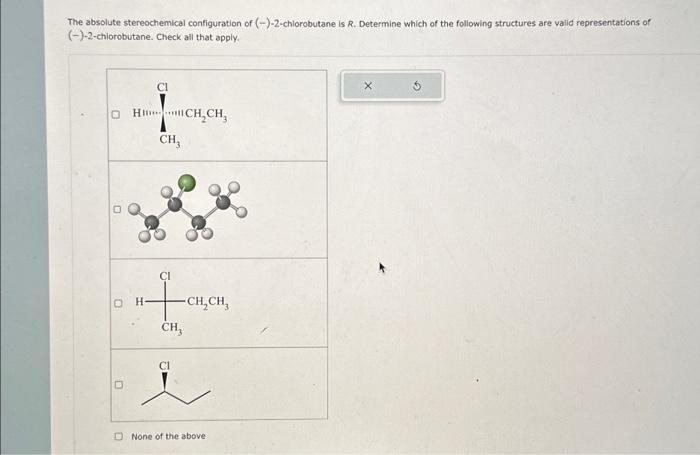 Solved The absolute stereochemical configuration of | Chegg.com