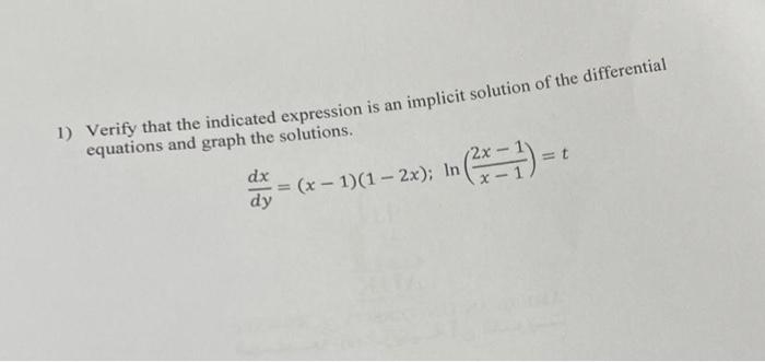 Solved 1) Verify that the indicated expression is an | Chegg.com
