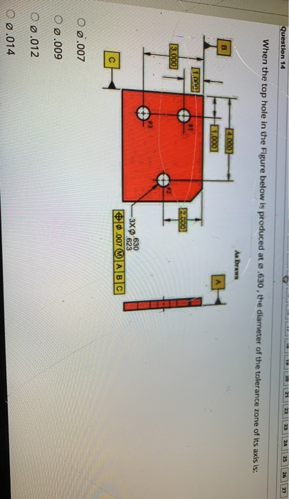Solved Question 13 The LMC and MMC sizes for the hole in the | Chegg.com