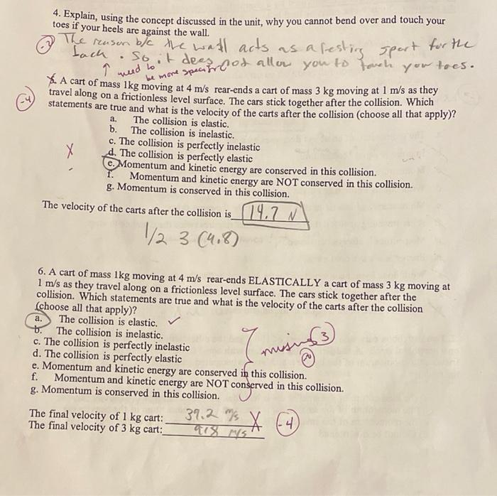 Solved 4. Explain, using the concept discussed in the unit, | Chegg.com