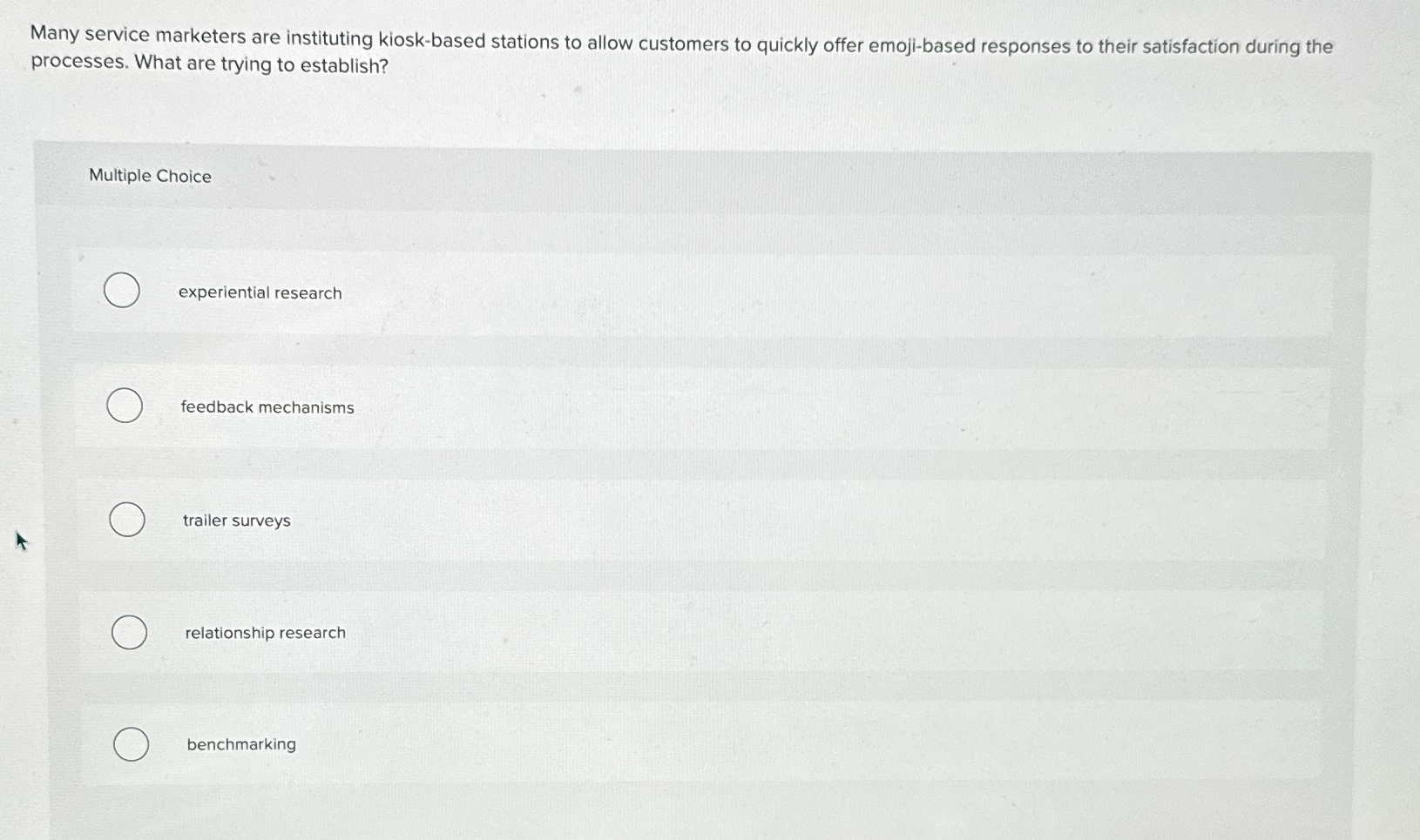 Solved Many service marketers are instituting kiosk-based | Chegg.com
