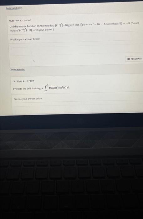 Solved QUESTIOW 3 : I PONT Use the inverse Function Theorem | Chegg.com