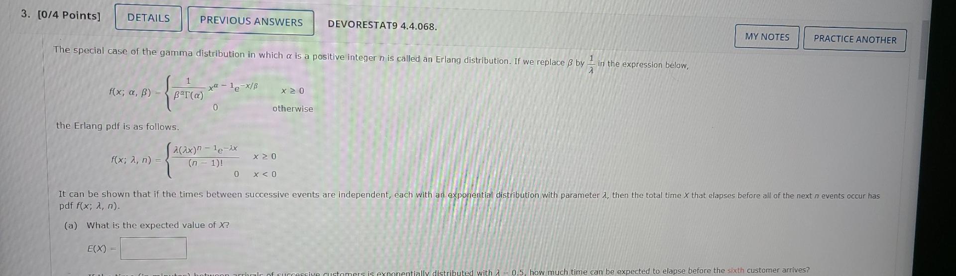 Solved 3. [0/4 Points] DETAILS PREVIOUS ANSWERS DEVORESTAT9 | Chegg.com