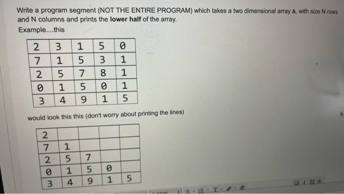 Solved Write a program segment (NOT THE ENTIRE PROGRAM) | Chegg.com