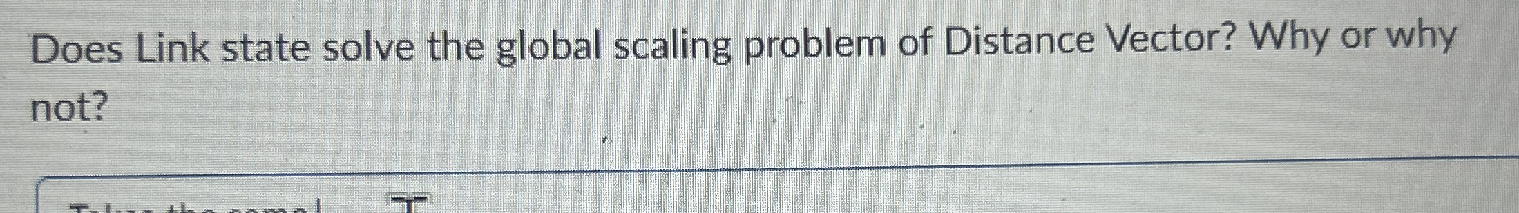 Solved Does Link state solve the global scaling problem of | Chegg.com