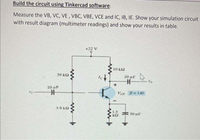 Build the circuit using Tinkercad software: Measure | Chegg.com