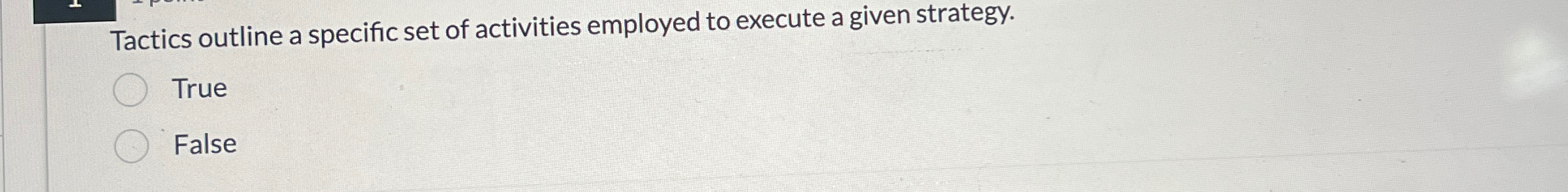 Solved Tactics outline a specific set of activities employed | Chegg.com