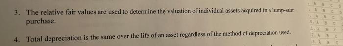 Solved 3. The relative fair values are used to determine the | Chegg.com