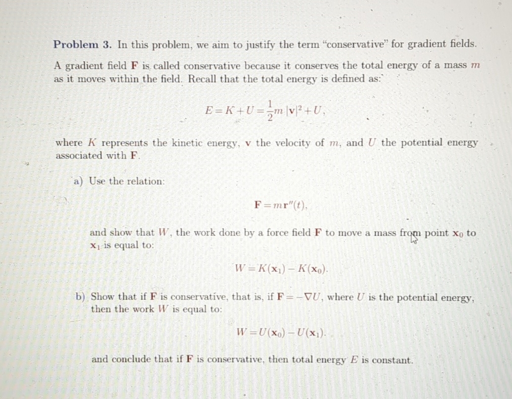 Solved Problem 3. ﻿In this problem, we aim to justify the | Chegg.com