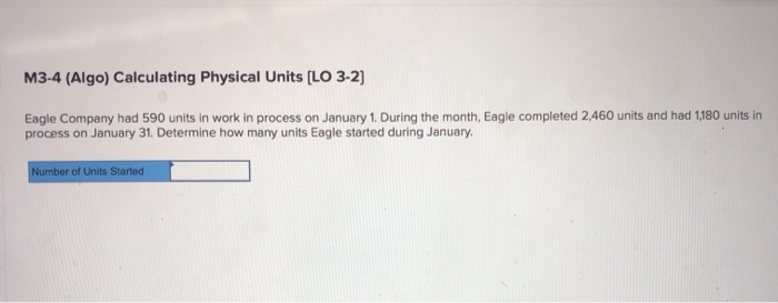 Solved M3-4 (Algo) Calculating Physical Units [LO 3-2] Eagle | Chegg.com