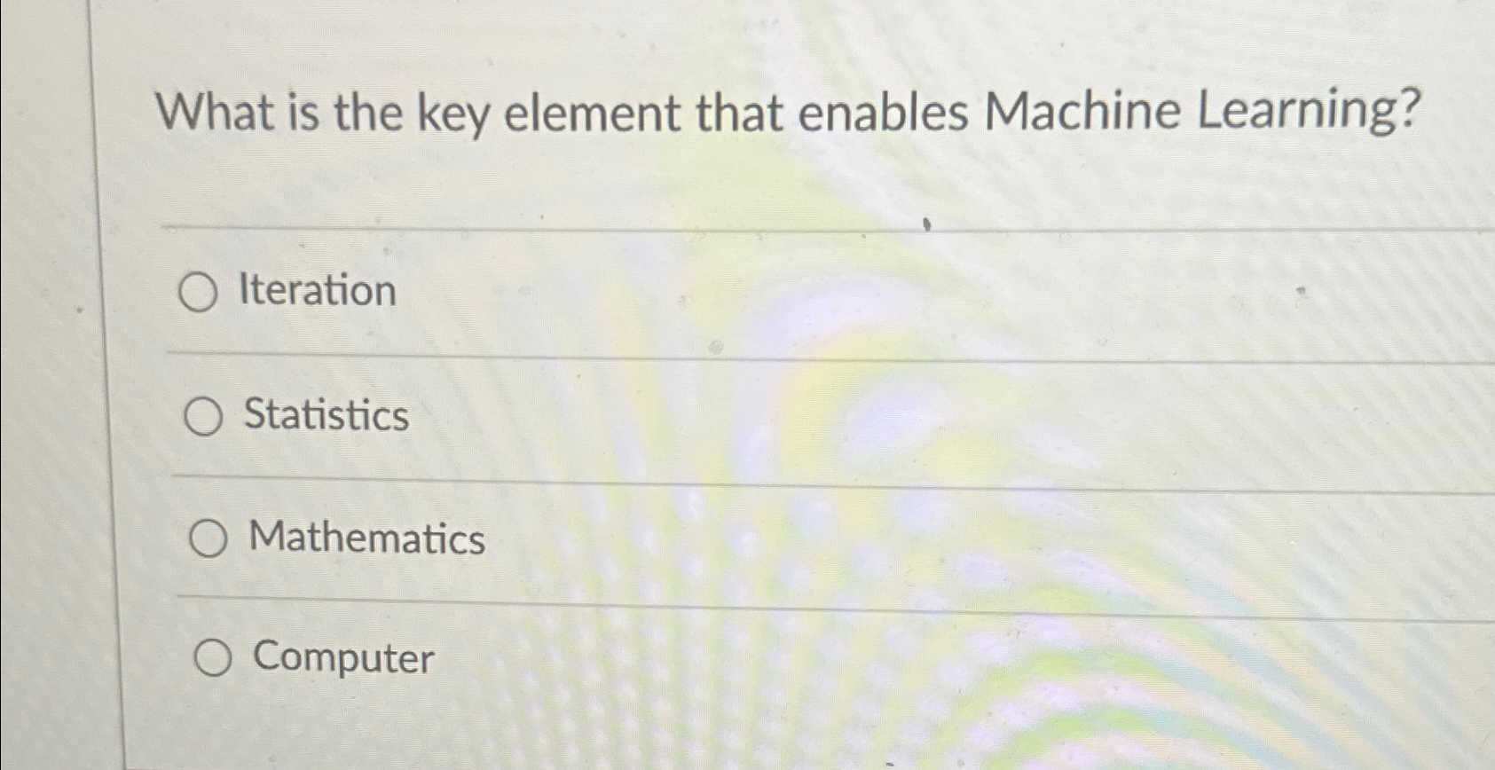 Solved What is the key element that enables Machine | Chegg.com
