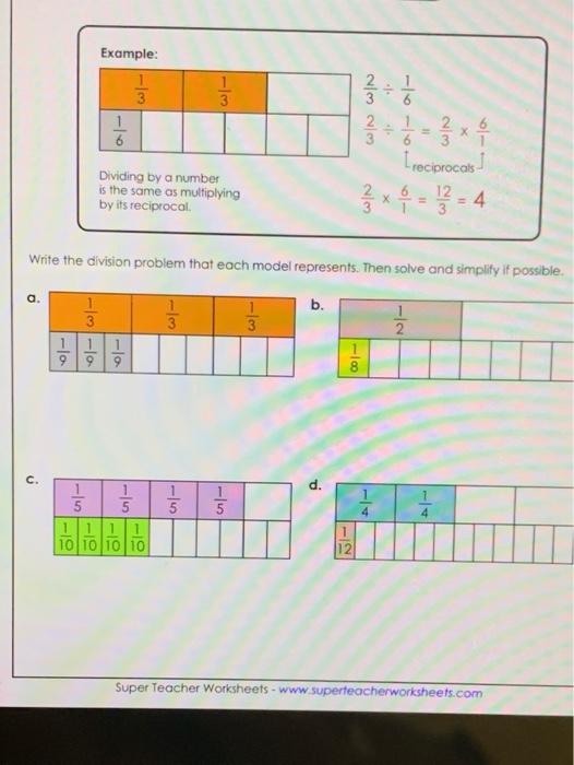 Solved Example: 1 3 3 1 6 2. . 3 6 2 . 1 2 3 6 L reciprocals | Chegg.com