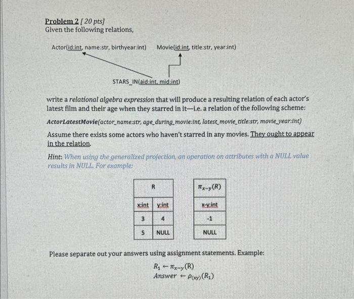 Solved write a relational algebra expression that will | Chegg.com Solved write a relational algebra expression that will | Chegg.com