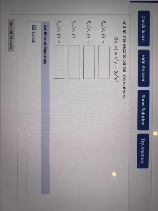Solved Check Score Hide Answer Show Solution Try Another | Chegg.com