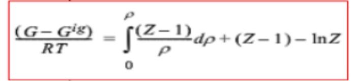 Solved ChE Thermodynamics,gibbs free energy departure | Chegg.com