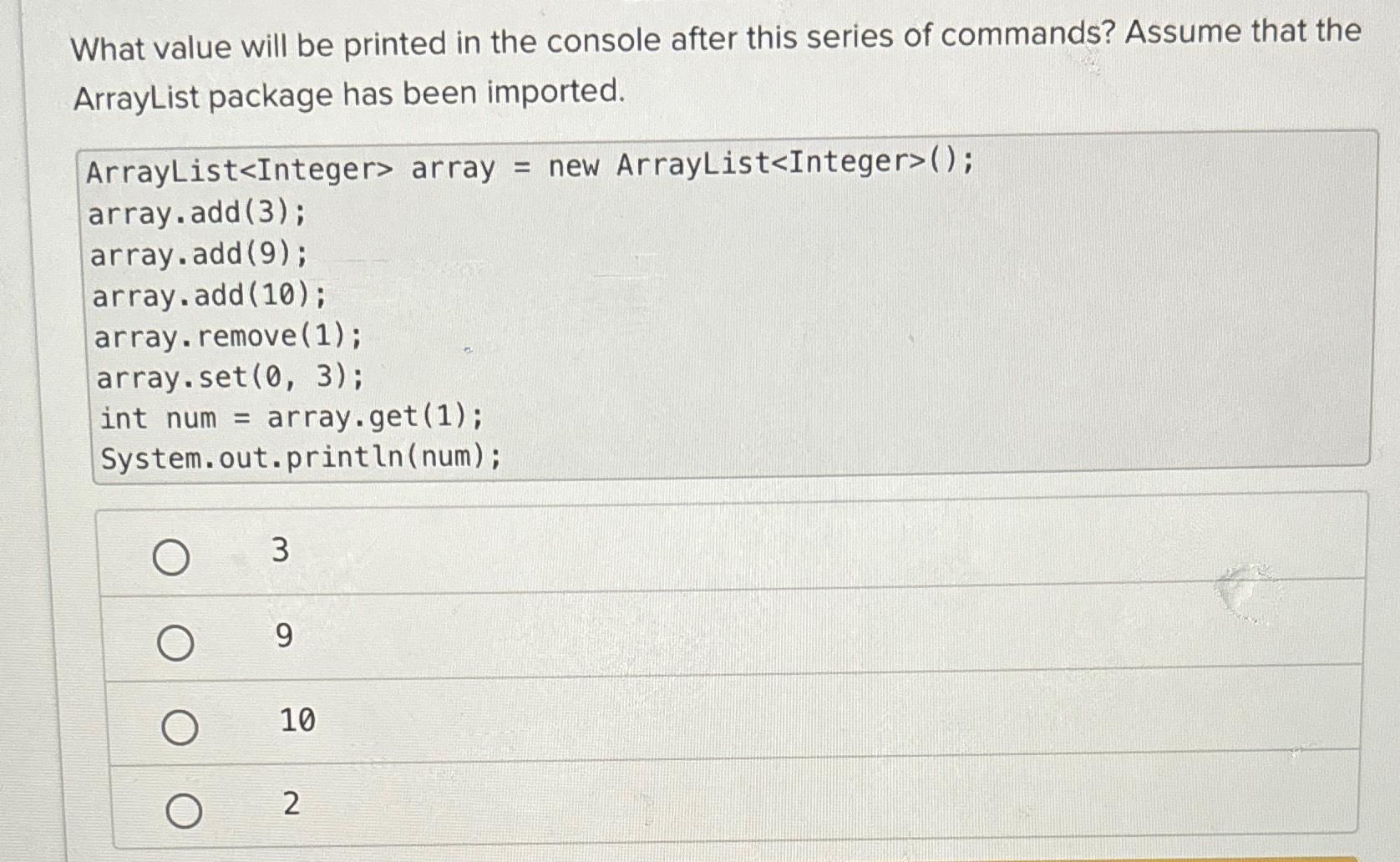 Solved What value will be printed in the console after this | Chegg.com