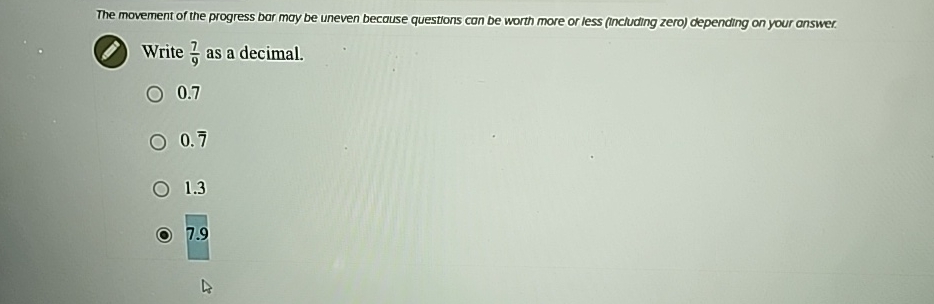 Solved The movement of the progress bar may be uneven | Chegg.com