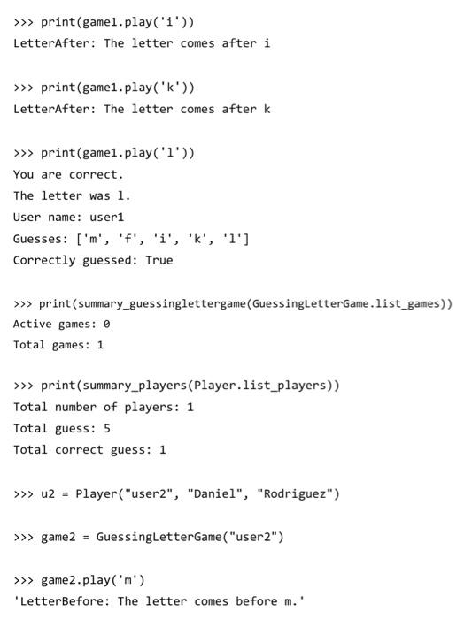 Solved In Python, You can use only two class names for this | Chegg.com