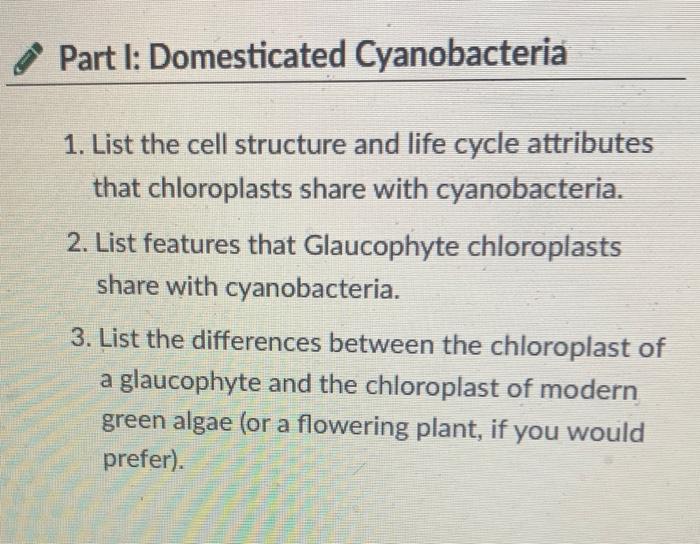 Solved 1. List the cell structure and life cycle attributes | Chegg.com