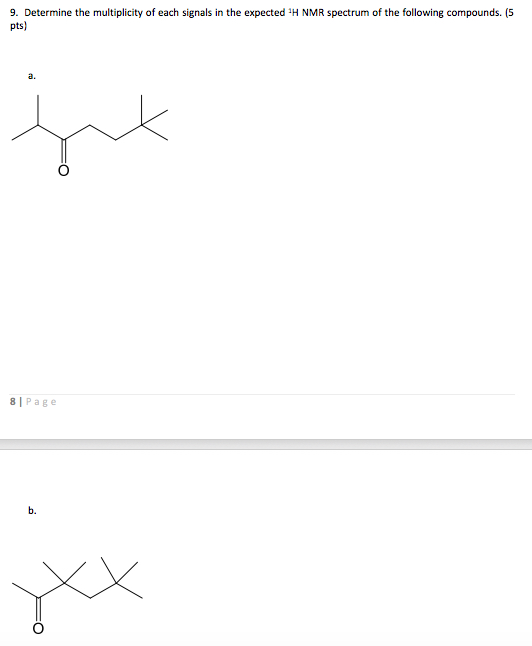 Solved Determine the multiplicity of each signals in the | Chegg.com