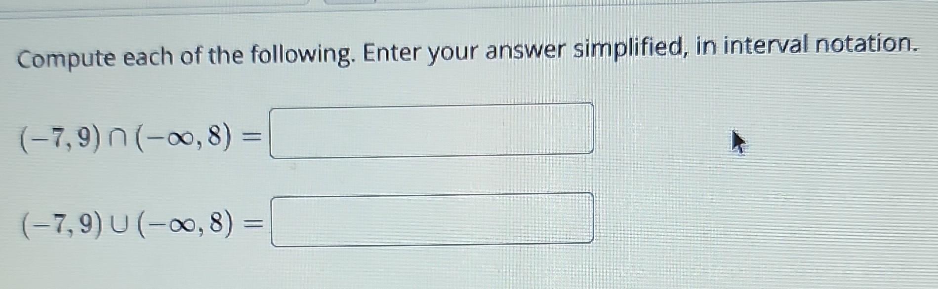 Solved Compute each of the following. Enter your answer | Chegg.com