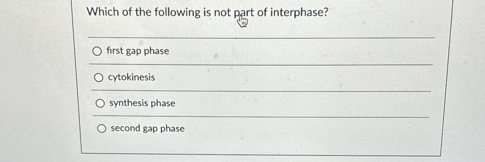 Solved Which of the following is not part of | Chegg.com