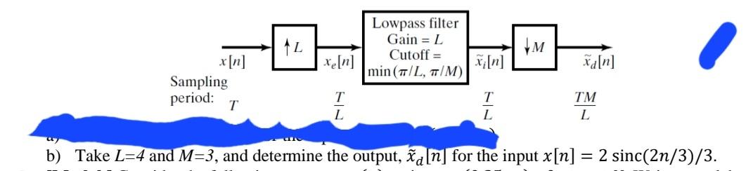 Solved b) ﻿Take L=4 ﻿and M=3, ﻿and determine the output, | Chegg.com