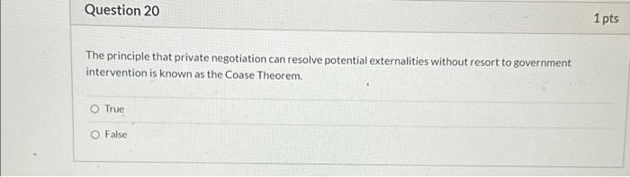 Solved Question 20 The principle that private negotiation | Chegg.com