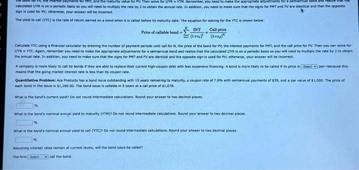 Solved Bonds Voluablon: Calculating rields becalse it was | Chegg.com