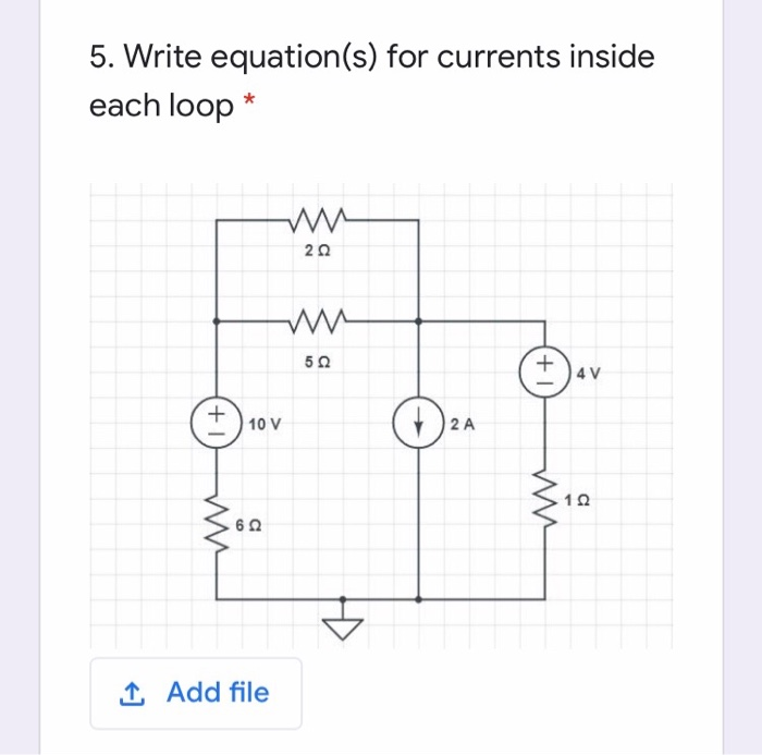 Solved 3. Write current equations in the loops. (Resistors | Chegg.com