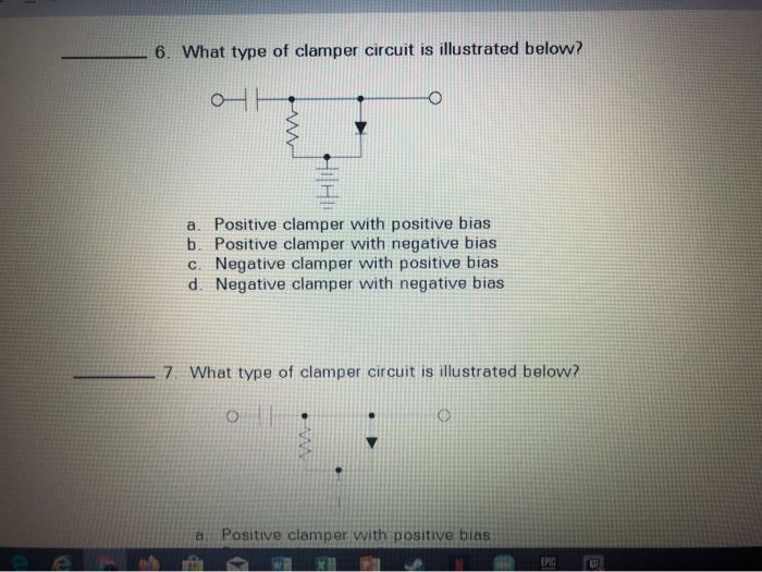 Solved 1. What is the function of a clamper circuit? a. | Chegg.com