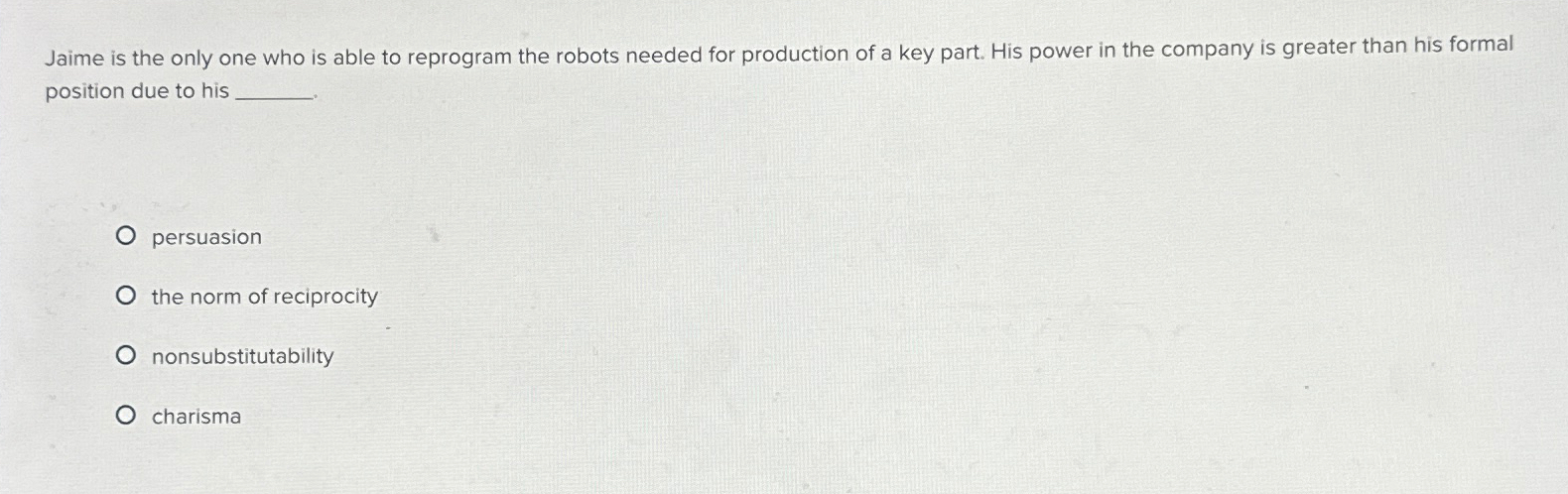 Solved Jaime is the only one who is able to reprogram the | Chegg.com