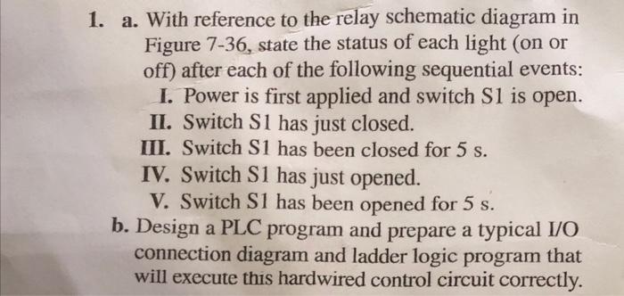 Solved 1. a. With reference to the relay schematic diagram | Chegg.com
