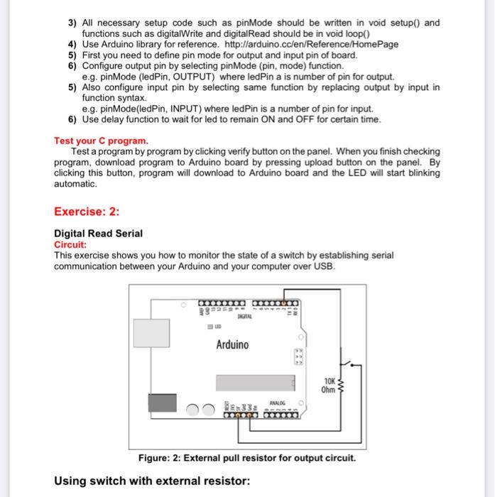 Solved Write A Program For Turn On And Off Led Connected To 