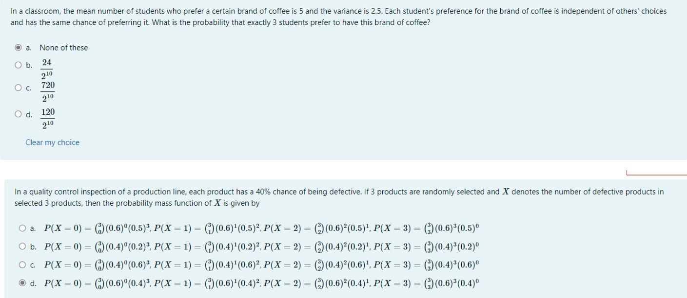 Solved In a quality control inspection of a production line, | Chegg.com