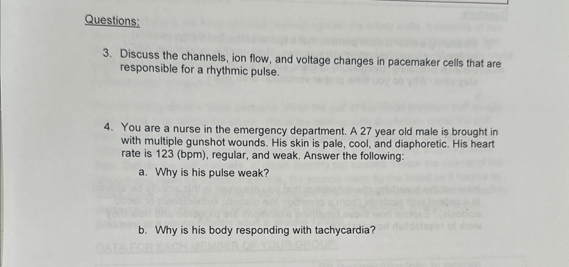 Solved Questions:3. ﻿Discuss the channels, ion flow, and | Chegg.com