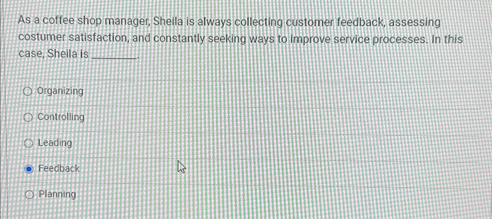 Solved As a coffee shop manager, Sheila is always collecting | Chegg.com