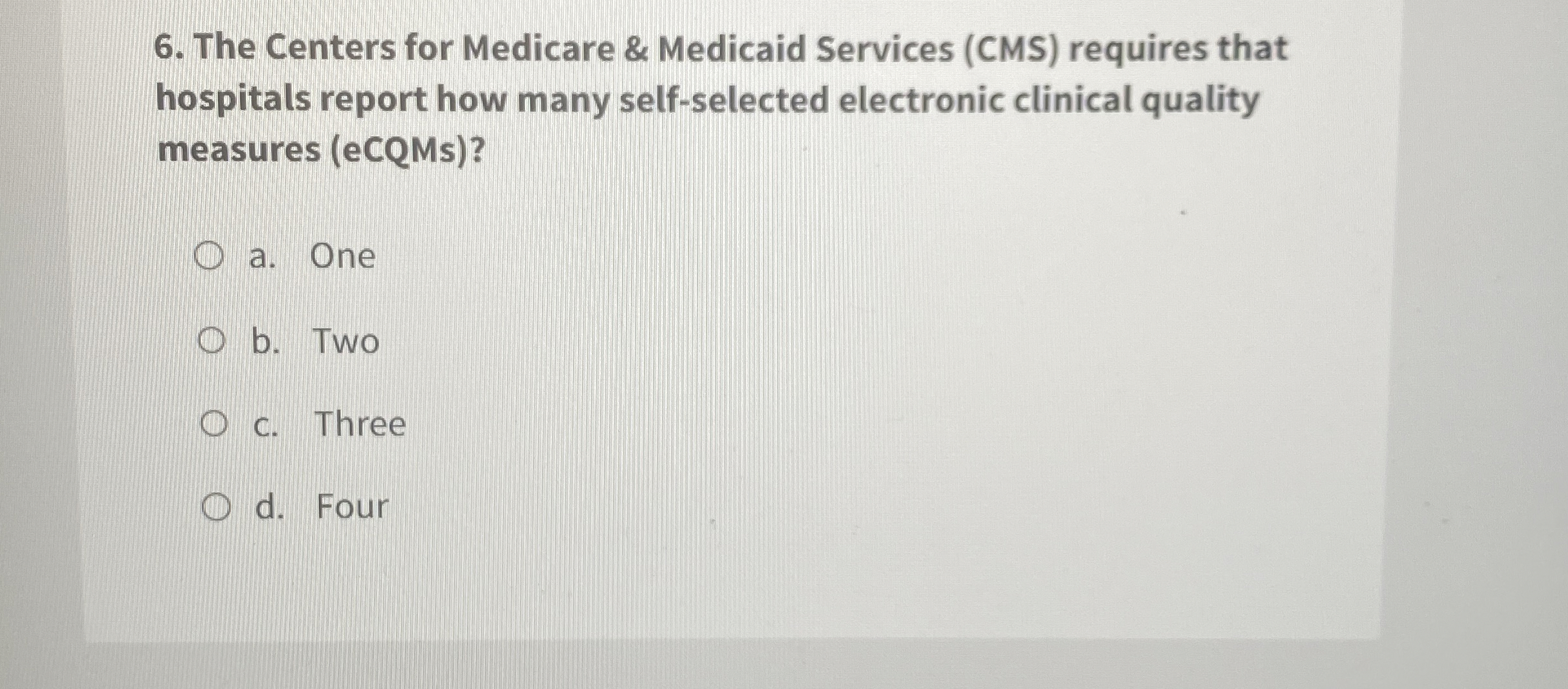 Solved The Centers for Medicare & Medicaid Services (CMS) | Chegg.com