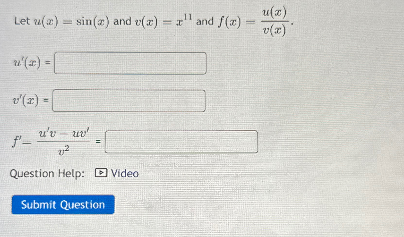 Solved Let u(x)=sin(x) and v(x)=x11 and | Chegg.com Solved Let u(x)=sin(x) and v(x)=x11 and | Chegg.com