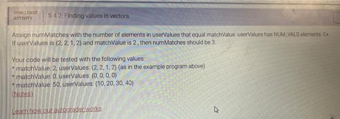 Solved Assign numMatches with the number of elements in | Chegg.com