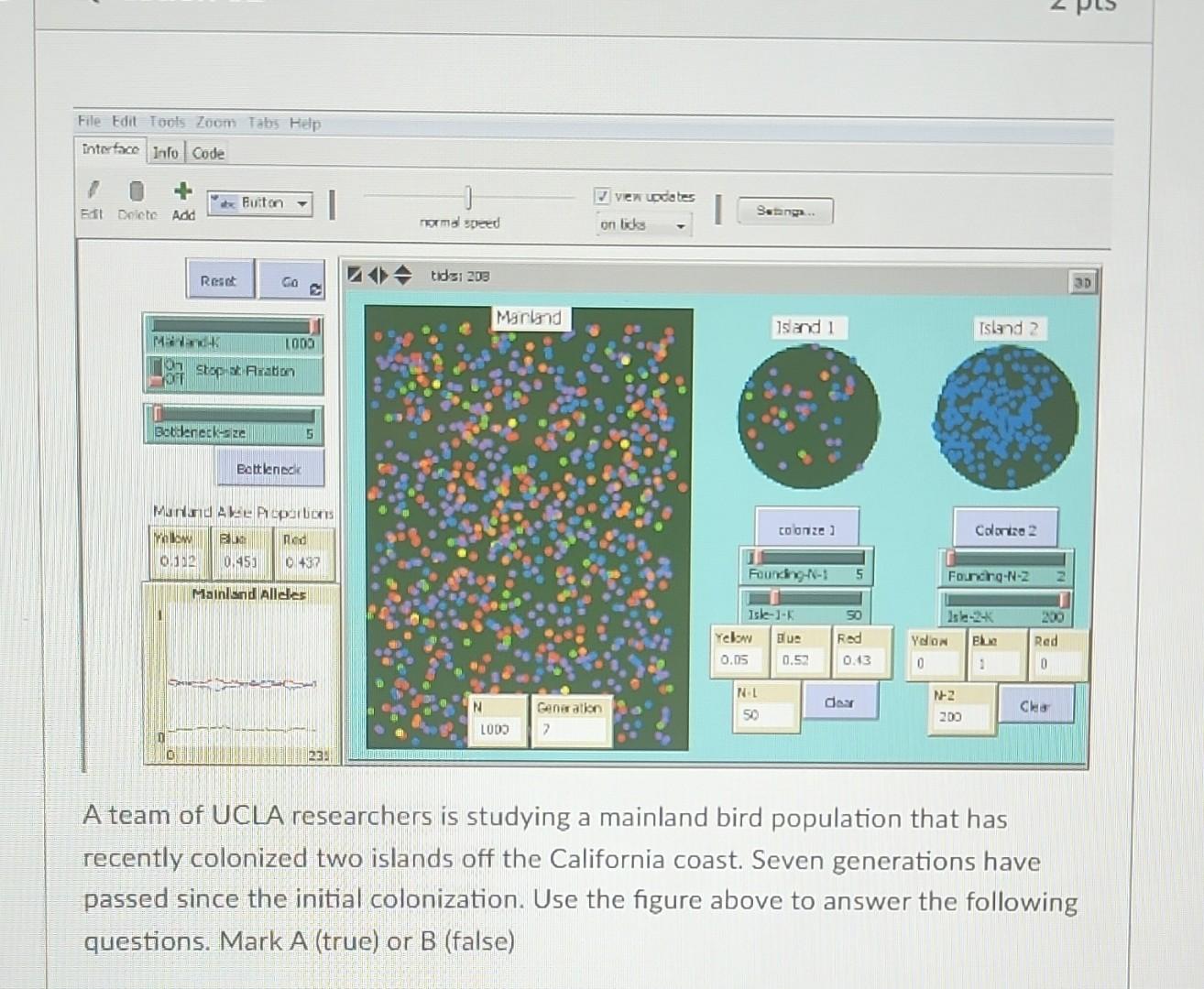 A team of UCLA researchers is studying a mainland | Chegg.com