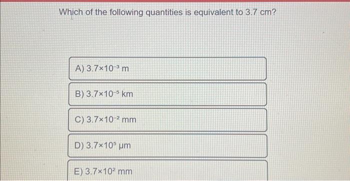 Solved Which of the following quantities is equivalent to | Chegg.com