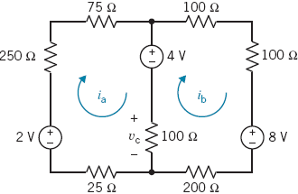 Solved Determine the mesh currents, ia and ib, ﻿in the | Chegg.com