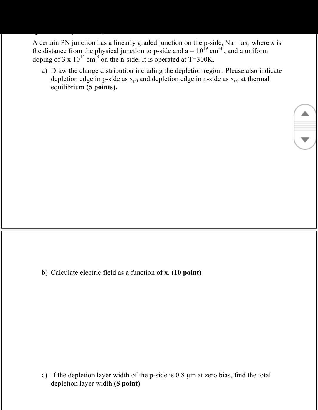Solved A certain PN junction has a linearly graded junction | Chegg.com