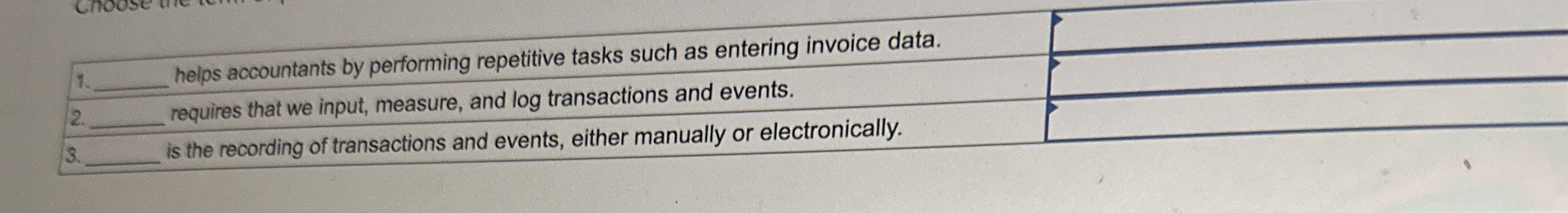 Solved q, ﻿helps accountants by performing repetitive tasks | Chegg.com