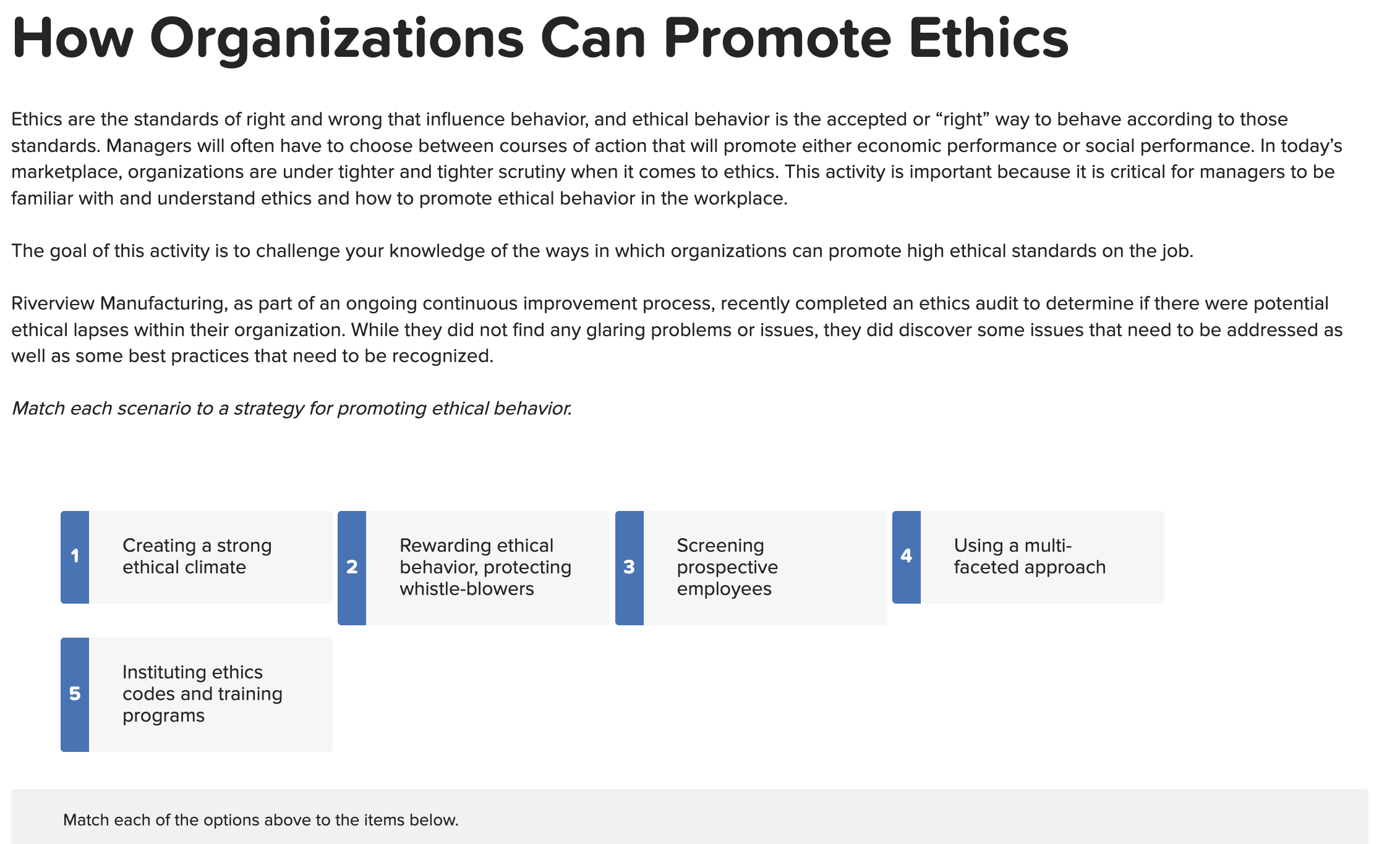 Solved How Organizations Can Promote EthicsEthics are the | Chegg.com