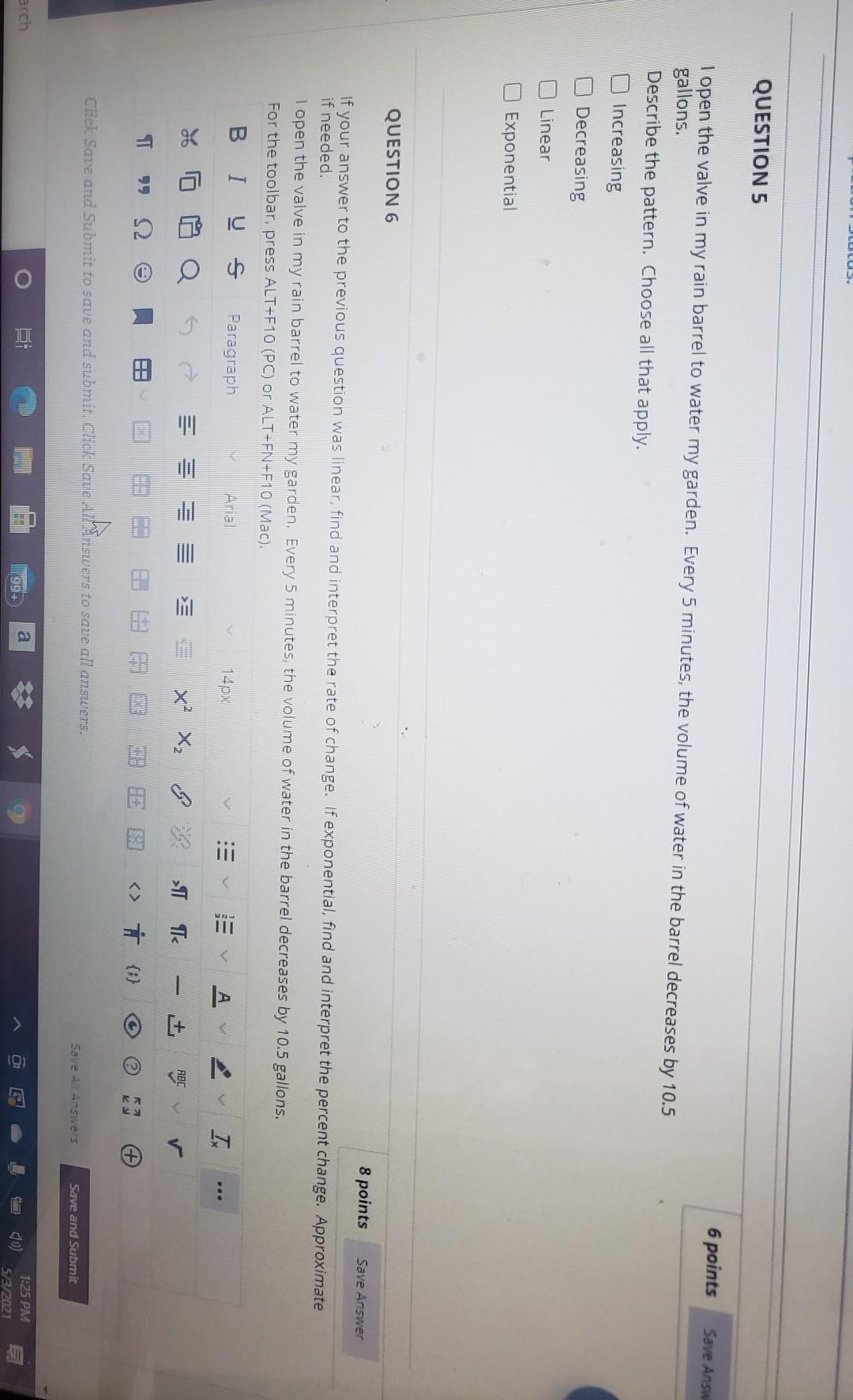 Solved LUUL QUESTION 5 6 points Save Answ I open the valve | Chegg.com